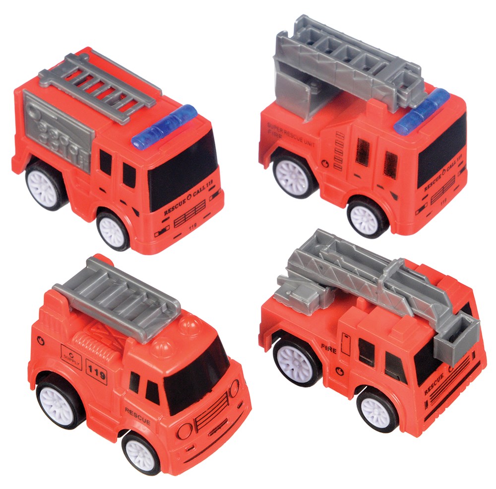 First Responders Fire Truck Favor Pack 4ct – Toy World Inc B2B