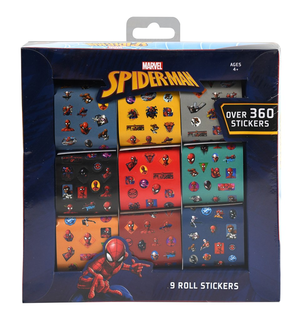 Spiderman 9 Roll Sticker Box With 360+ Stickers – Toy World Inc B2B