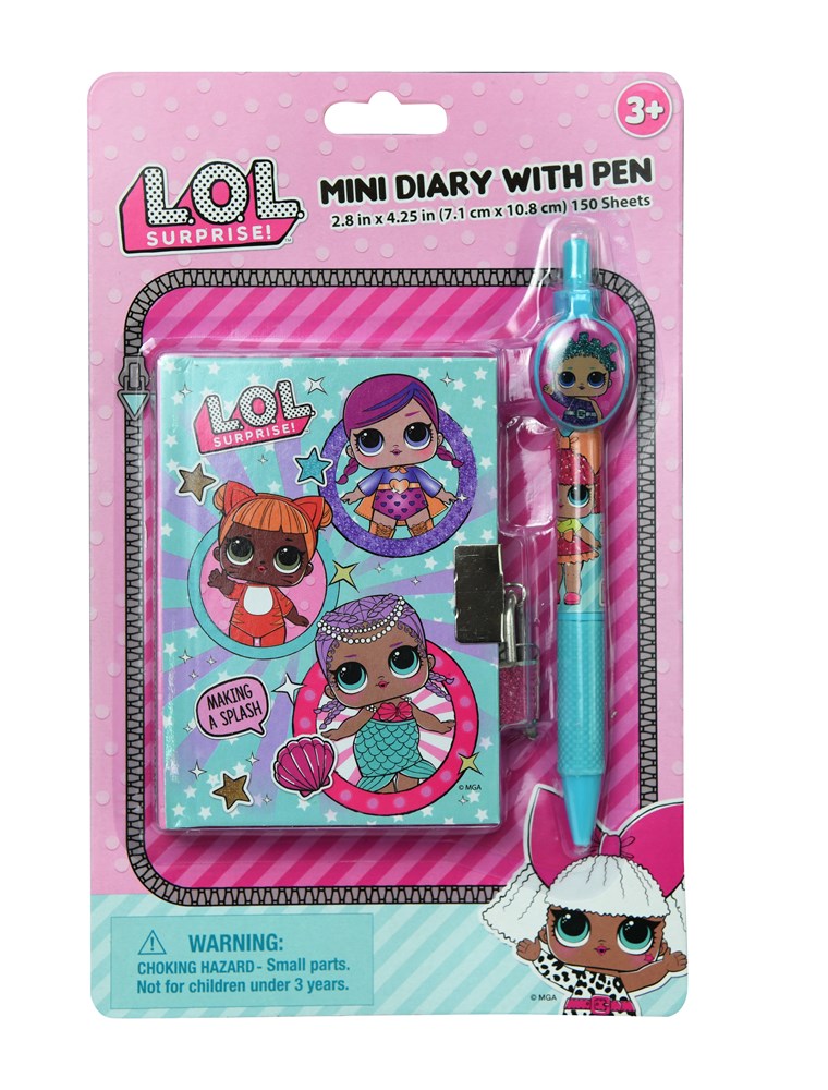 Lol Surprise Mini Diary With Pen On Card – Toy World Inc B2B