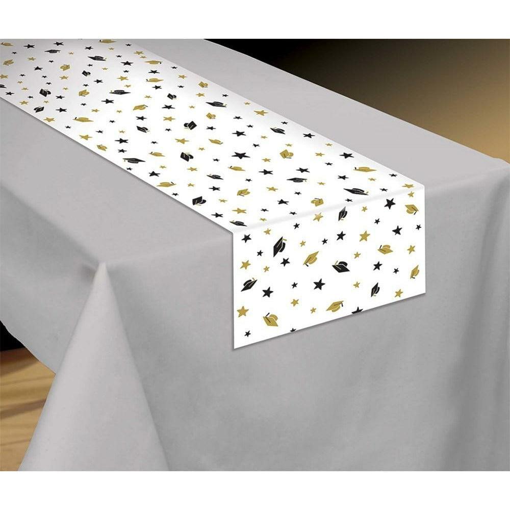 Graduation Black and Gold Paper Table Runner – Toy World Inc B2B